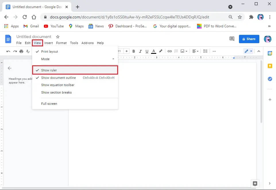 Deux façons de modifier vos marges dans Google Docs | Haum le plus doux