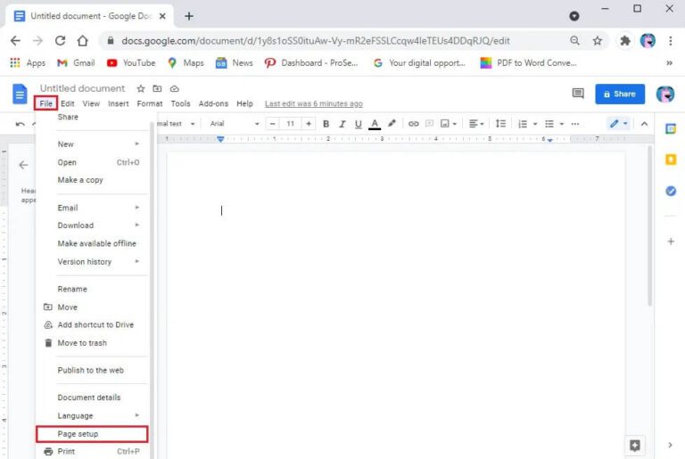 Deux façons de modifier vos marges dans Google Docs | Haum le plus doux