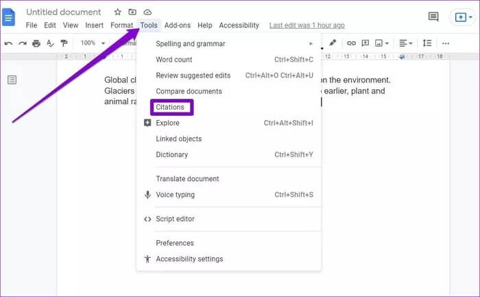Cara Menambahkan Kutipan Sumber Dan Referensi Di Google Documents 