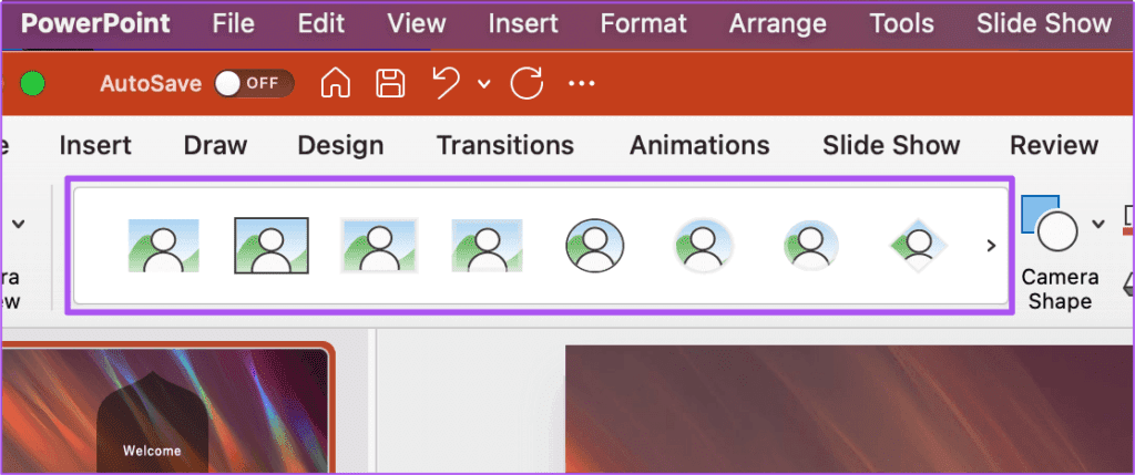كيفية إدراج Live Camera Feed في Microsoft PowerPoint على Mac | أحلى هاوم
