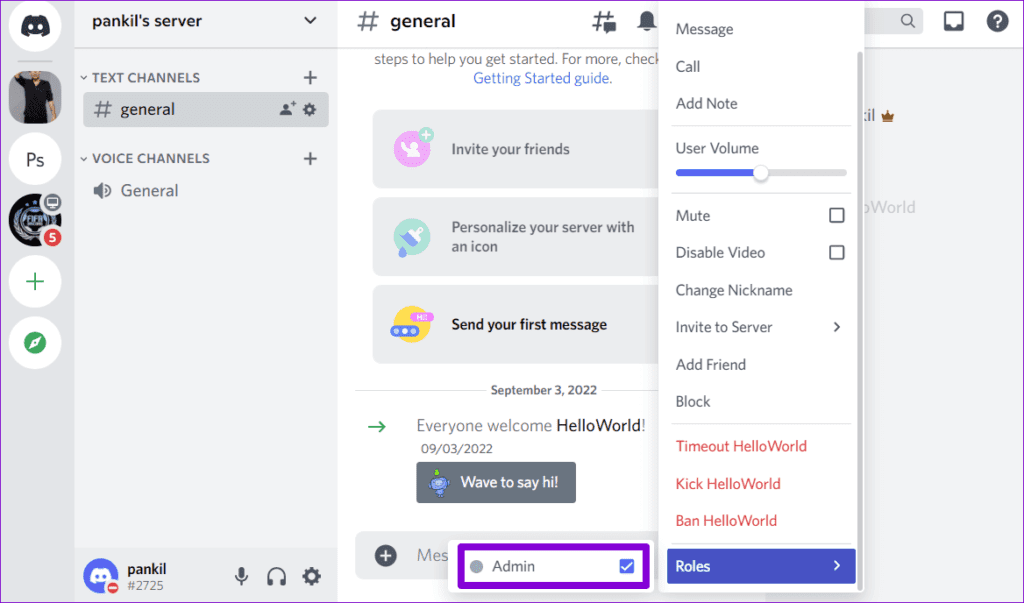 Cara menjadikan seseorang administrator atau pemilik server di Discord ...