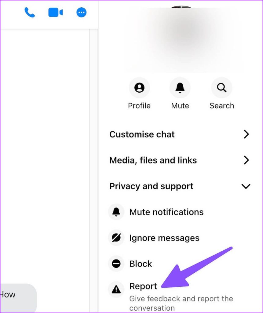 ماذا يحدث عندما تبلغ عن شخص ما على Facebook Messenger | أحلى هاوم