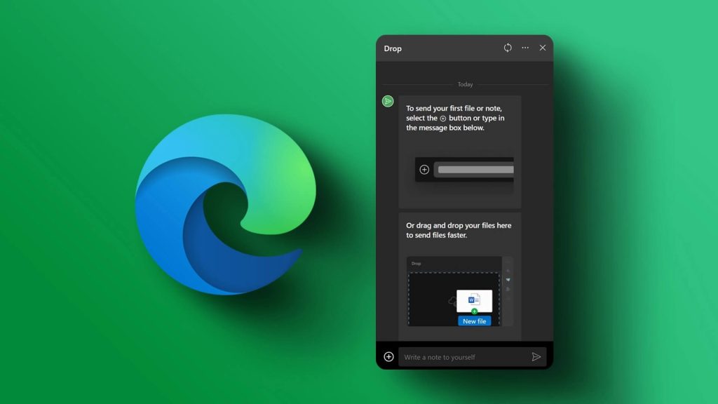 So verwenden Sie die Drop-Funktion in Microsoft Edge, um Dateien ...