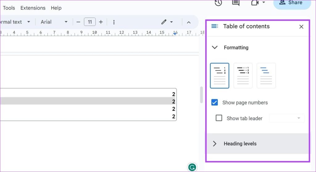 Hoe maak je een inhoudsopgave in Google Docs | Het beste huis