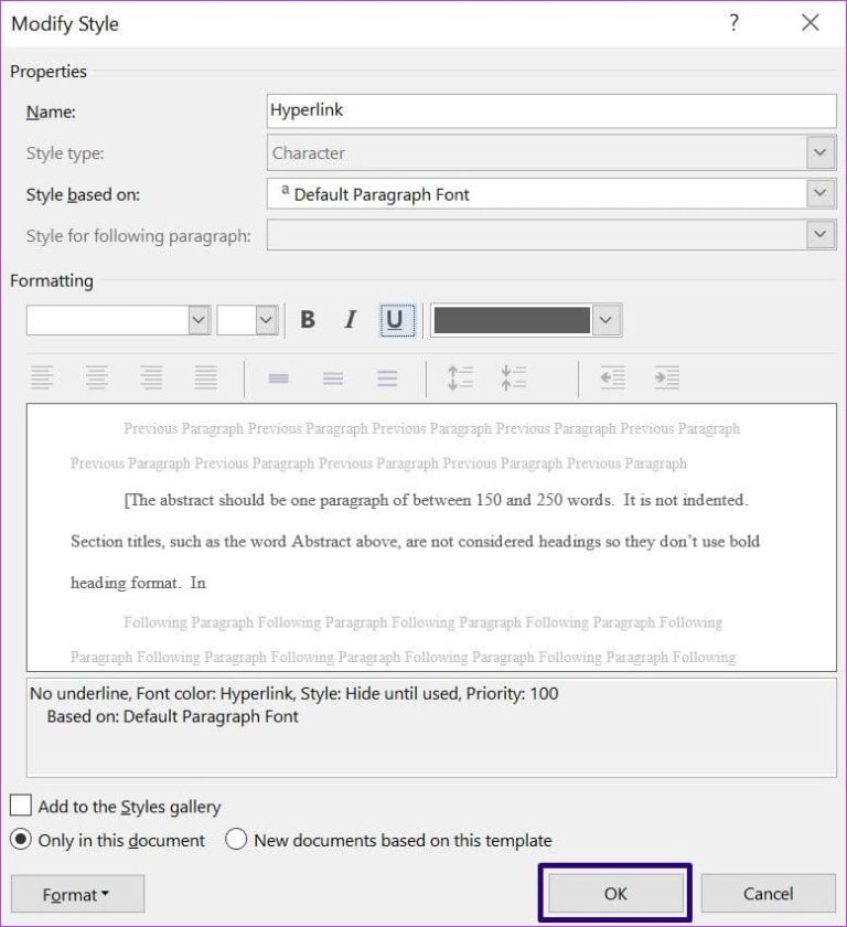 So formatieren Sie Hyperlinks in Microsoft Word | Das beste Zuhause