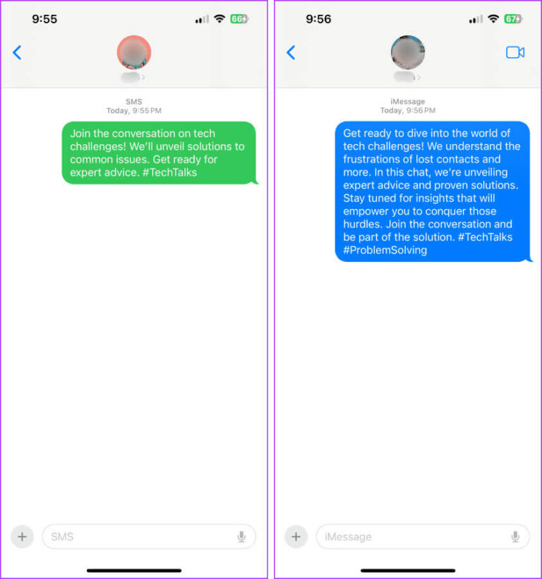 iMessage مقابل الرسالة النصية: ما الفرق؟ | أحلى هاوم