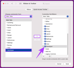 Comment ajouter un onglet Développeur au ruban dans Word | La meilleure ...