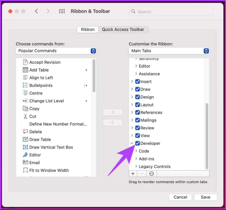 Comment ajouter un onglet Développeur au ruban dans Word | La meilleure ...