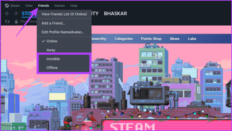 Como aparecer offline ou invisível no Steam (sem estar conectado à ...
