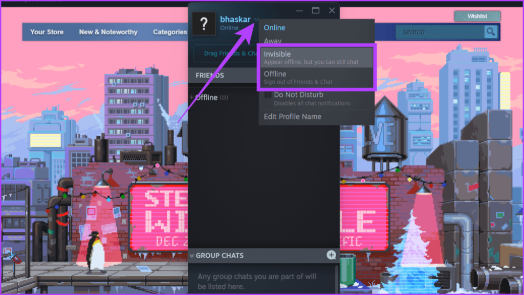 Cómo aparecer desconectado o invisible en Steam (sin estar conectado a ...