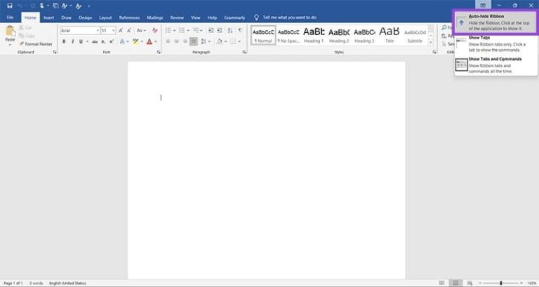 How to Hide and Restore the Toolbar in Microsoft Word | Ahla Home