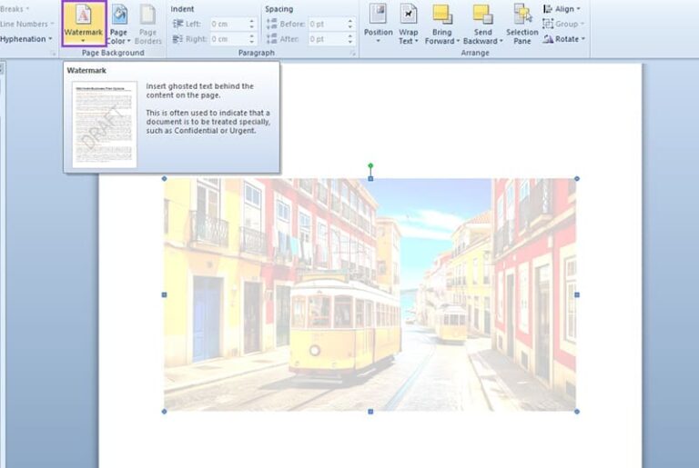 Cómo insertar fácilmente imágenes de fondo en documentos de Microsoft ...