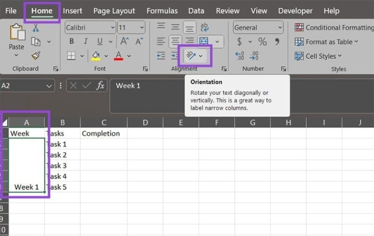 Eenvoudig tekst verticaal schrijven in Excel | Sweet Home