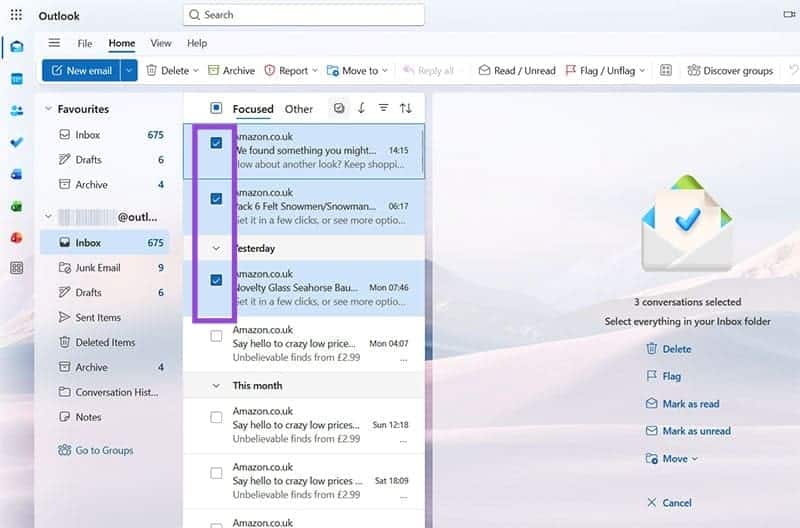 حل مشكلة عدم القدرة على تحديد عدة رسائل في Outlook بسهولة | أحلى هاوم