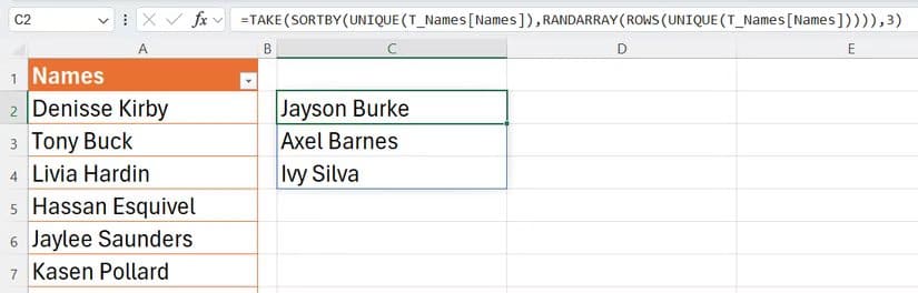 Simple ways to select random items from a list in Excel | Sweet Home